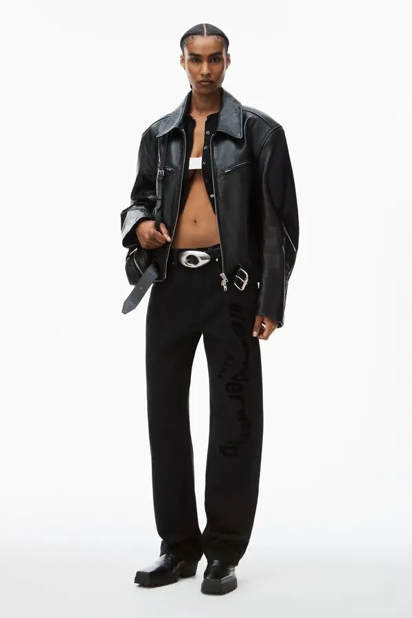Alexander Wang Mid-rise Straight-leg Jeans - Black