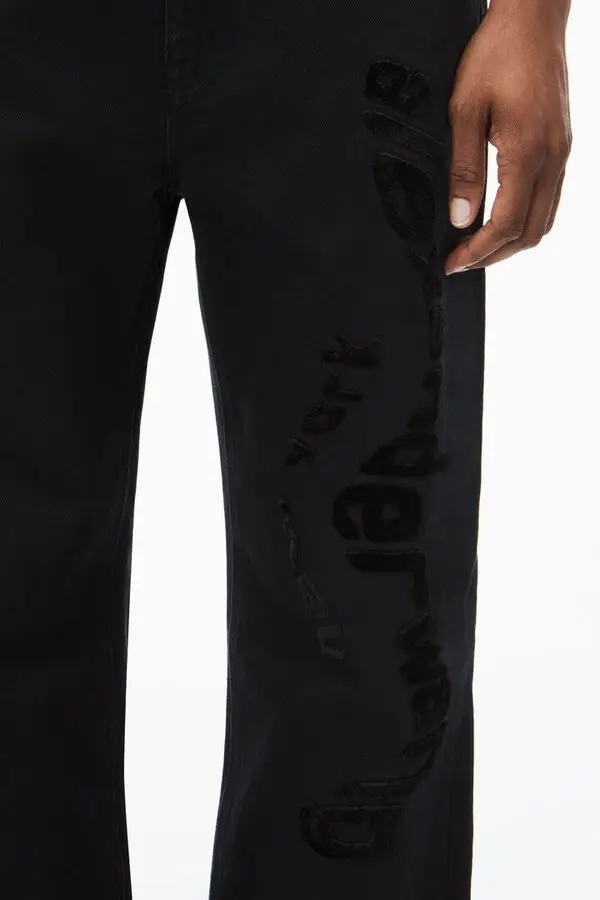 Alexander Wang Mid-rise Straight-leg Jeans - Black