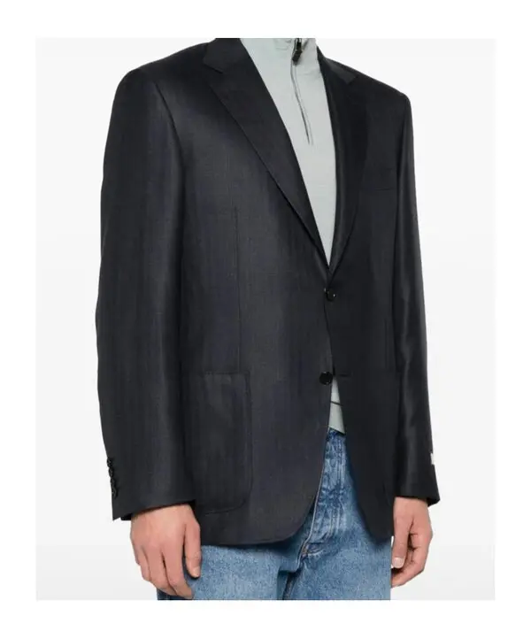 Canali Long-sleeved Suit Jacket - Black
