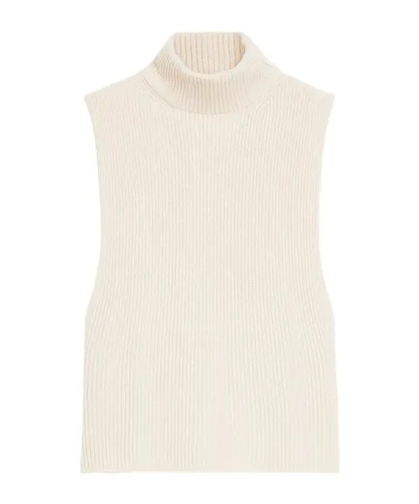 Max Mara Cashmere Blended Yarn Vest - Bleached