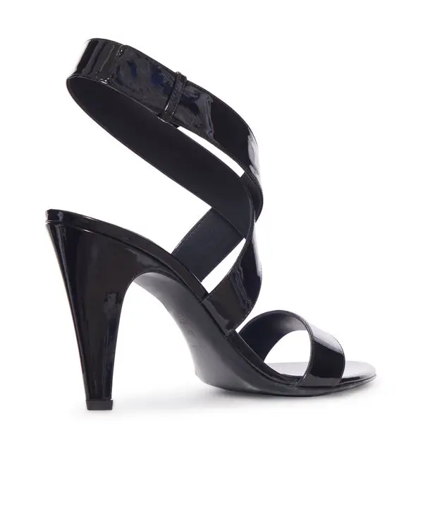 Alaïa Cone Heeled Ankle Strap Sandals - Black