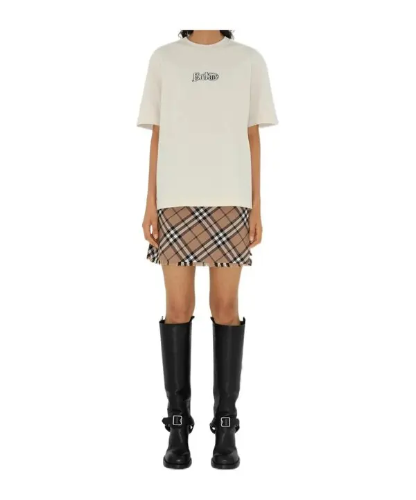 Burberry Logo Printed Crewneck T-shirt