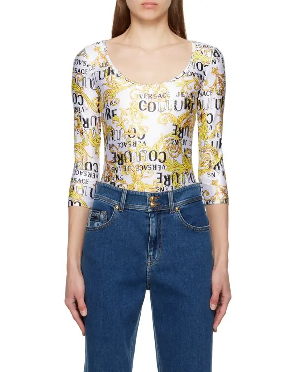 Versace Baroque Print Long-sleeve Top