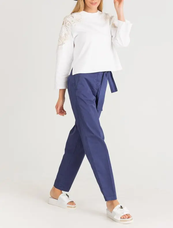 TWINSET Long Sleeve T-shirt With Lace Detailing