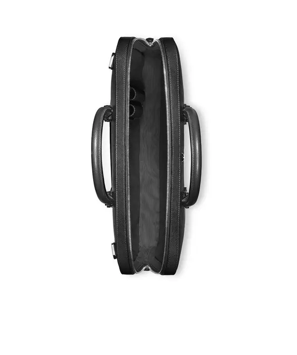 Montblanc Logo-plaque Leather Laptop Bag - Black