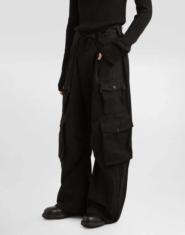 Dolce & Gabbana Faille Cargo Trousers - Black