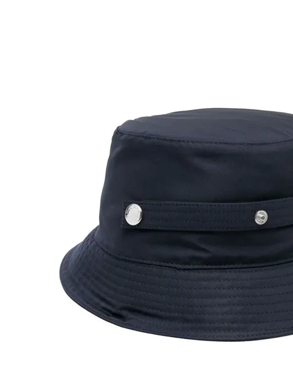 Alexander McQueen Logo Print Bucket Hat - Blue