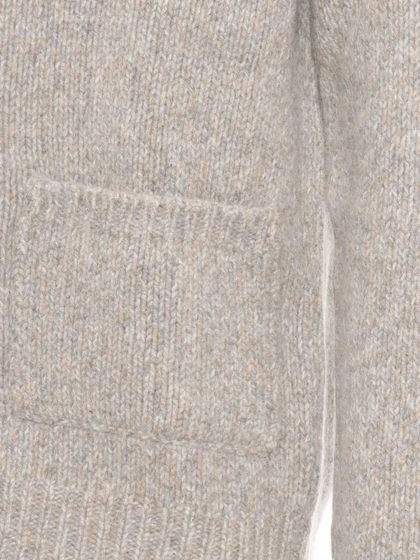 Fedeli Shawl Collar Ribbed Knit Cardigan