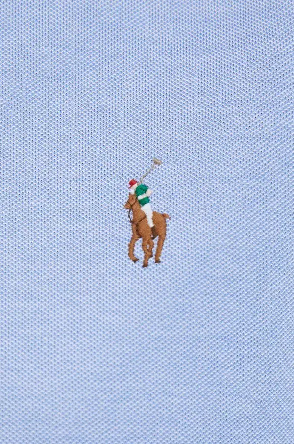 Ralph Lauren Long Sleeve Embroidered Logo Shirt - Blue
