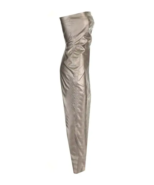 Rick Owens Strapless Bustier Gown - Gray
