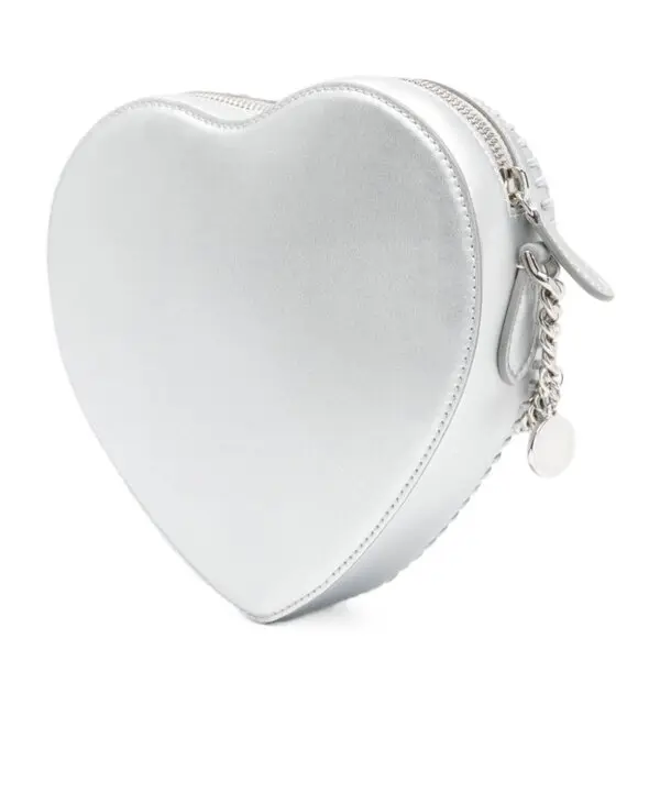 Stella McCartney Heart-shaped Crossbody Bag - Silver