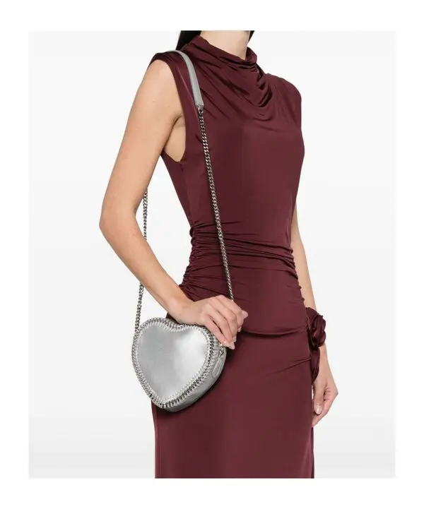 Stella McCartney Heart-shaped Crossbody Bag - Silver