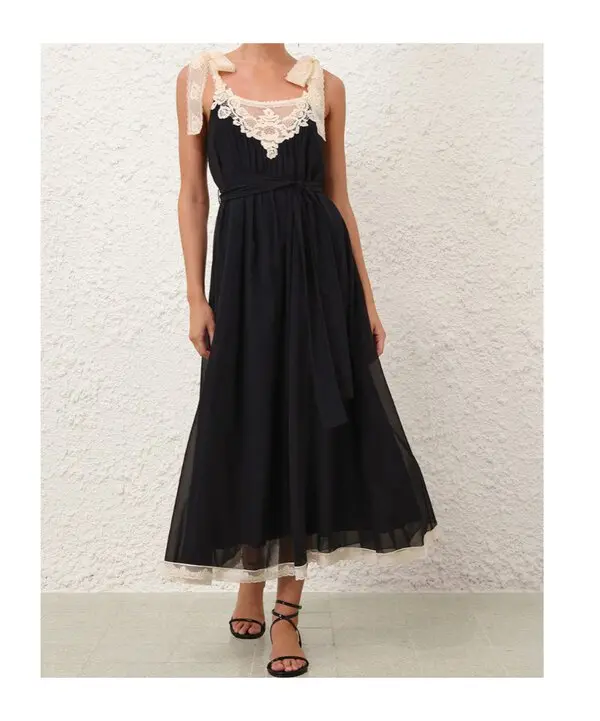 Zimmermann Roselight Lace-trim Maxi Dress