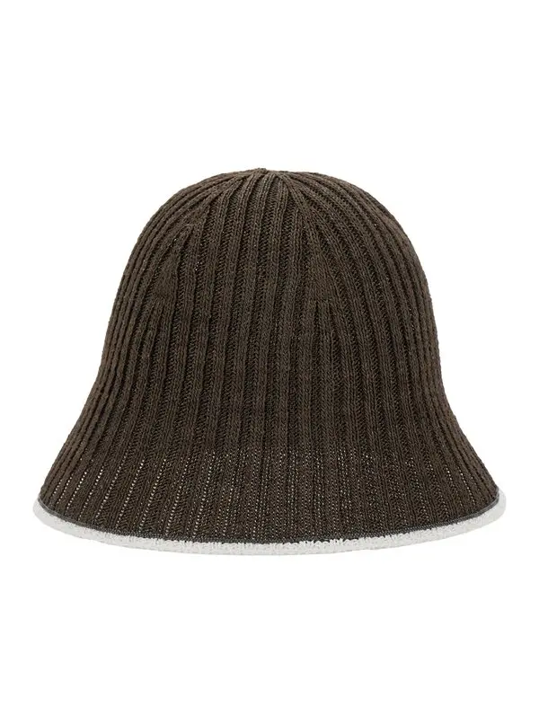 Brunello Cucinelli Ribbed Knit Hat - Black