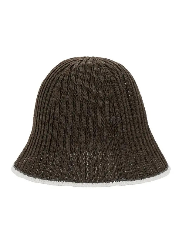 Brunello Cucinelli Ribbed Knit Hat - Black