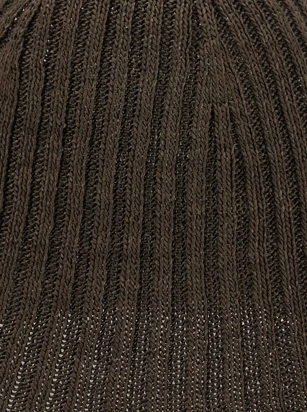 Brunello Cucinelli Ribbed Knit Hat - Black