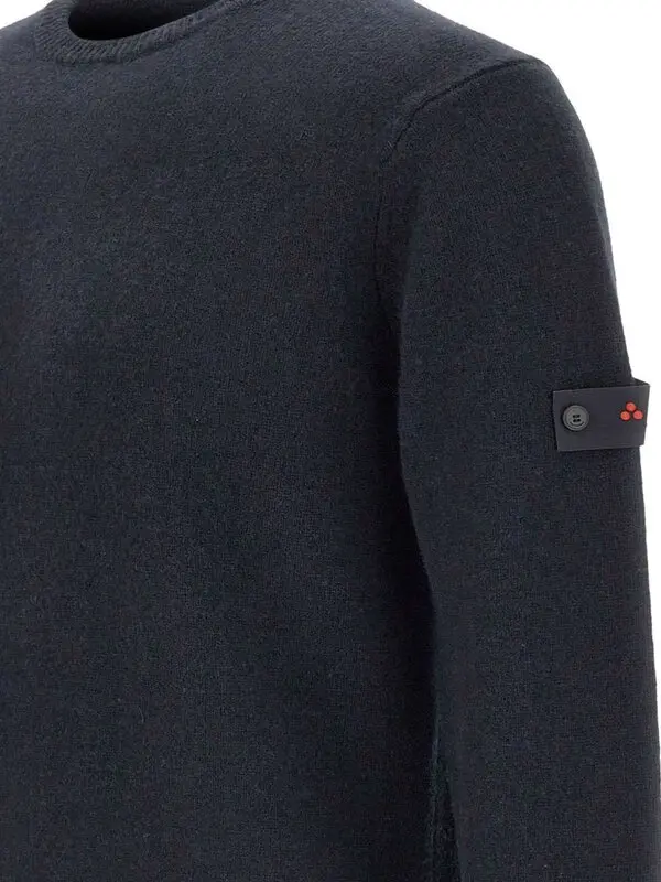 Peuterey Ribbed Crew Neck Sweater With Logo Detail