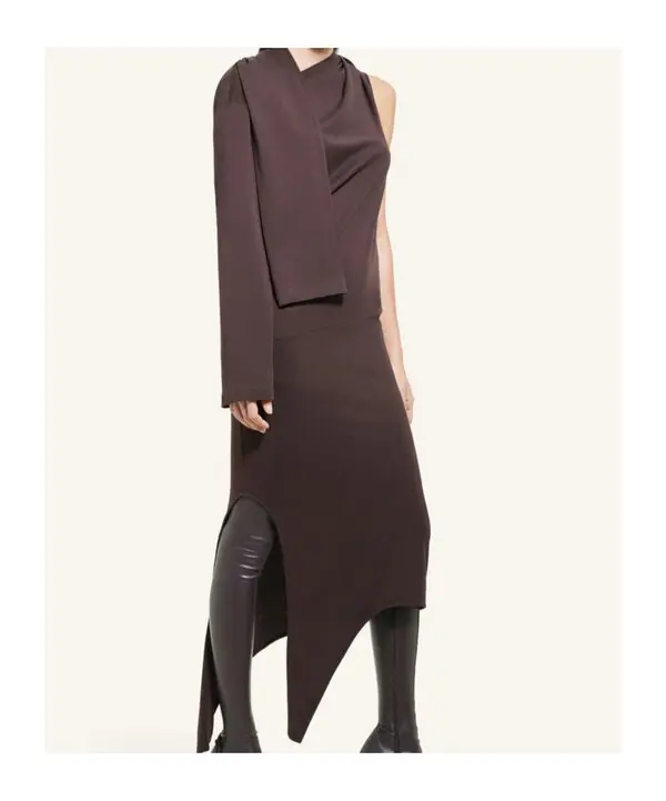 COURREGES Off-shoulder Cut-out Midi Dress