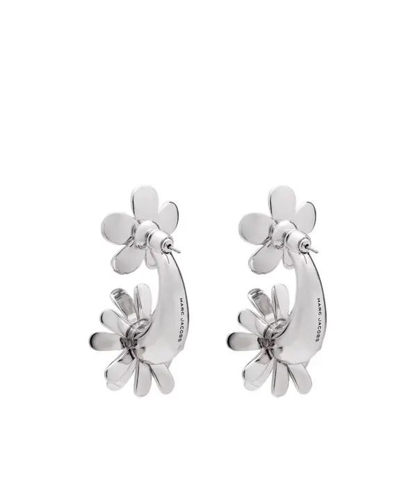 Marc Jacobs Daisy Wild Statement Earrings - Silver