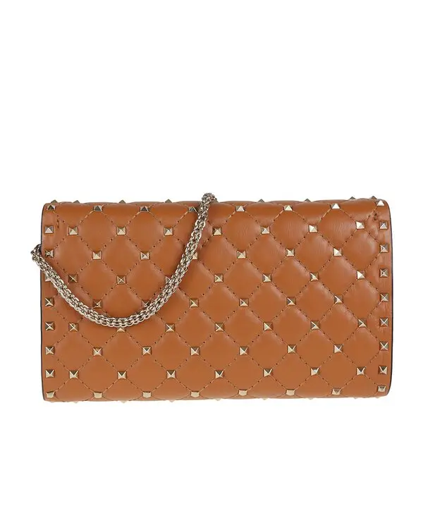 Valentino Garavani Rockstud Clutch Bag With Chain Strap