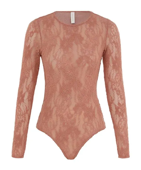 Zimmermann Long-sleeved Lace Jumpsuit - Blush