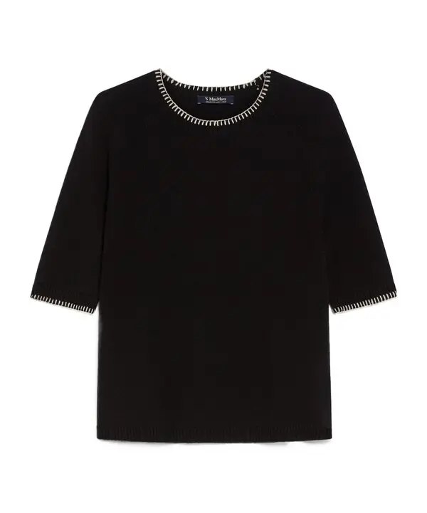 Max Mara Embellished Crewneck Jumper - Black