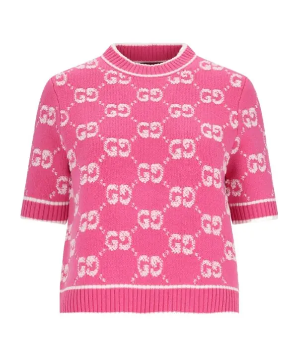 Gucci Gg Jacquard Knitted Top