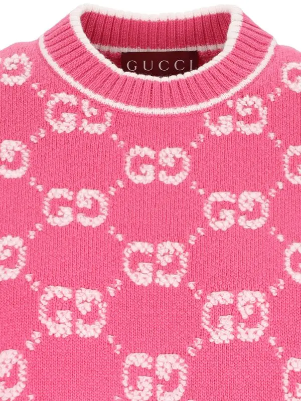 Gucci Gg Jacquard Knitted Top