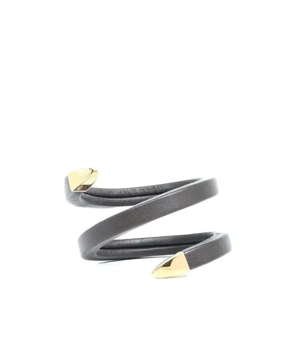 Bottega Veneta Spiral Cuff Bracelet - Black