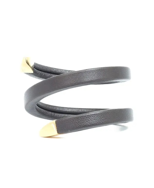 Bottega Veneta Spiral Cuff Bracelet - Black