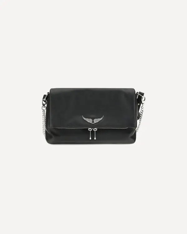 Zadig&Voltaire Wings-logo Chain-strap Shoulder Bag - Black