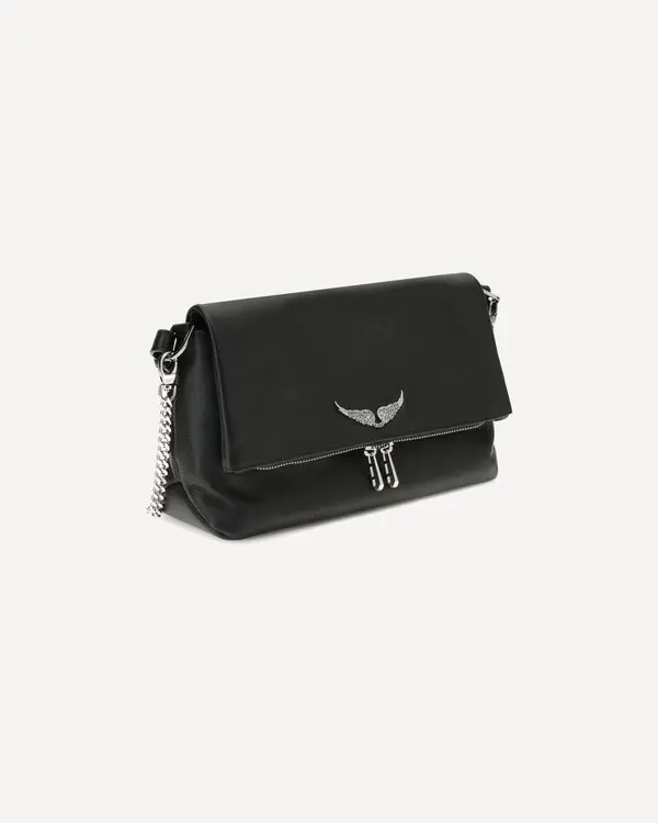 Zadig&Voltaire Wings-logo Chain-strap Shoulder Bag - Black