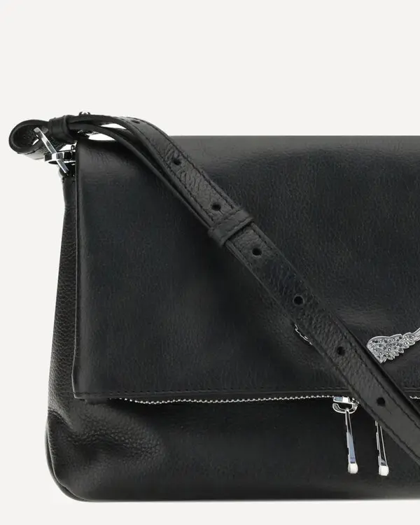 Zadig&Voltaire Wings-logo Chain-strap Shoulder Bag - Black