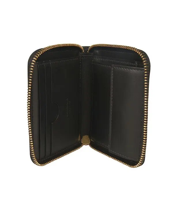 Balmain Bicolor Jacquard 1945 Coin Pouch With Leather Panels