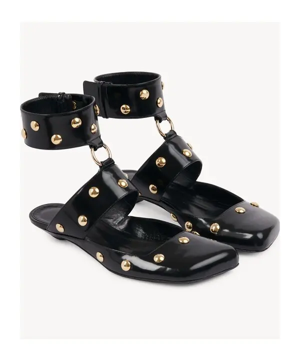 Chloé Jade Embellished Ballerinas - Black