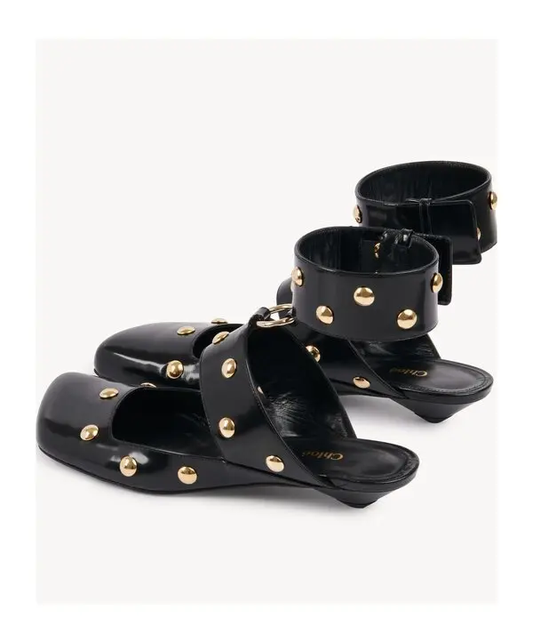 Chloé Jade Embellished Ballerinas - Black