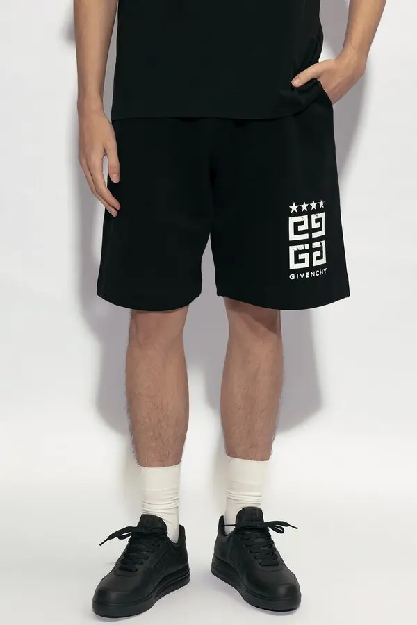 Givenchy Logo Printed Shorts - Black