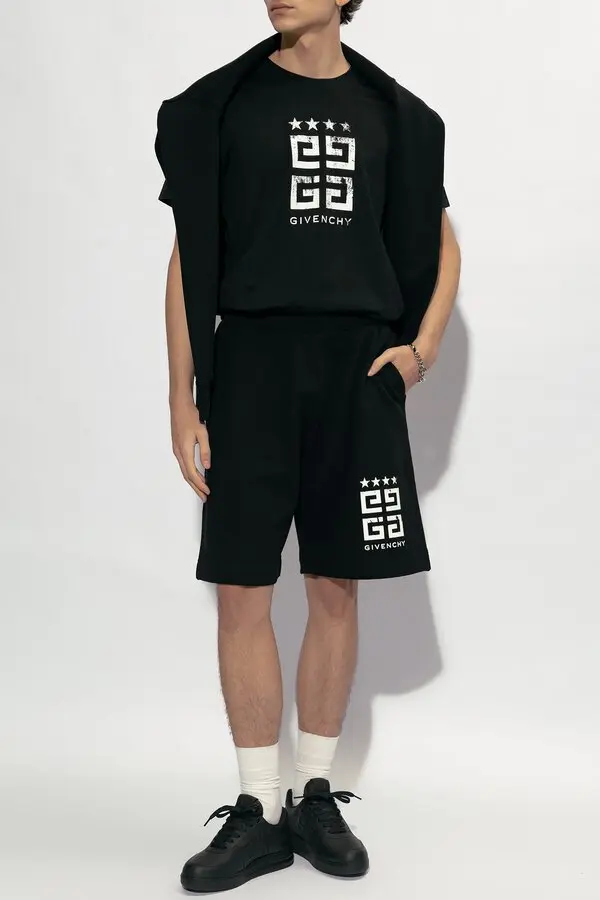 Givenchy Logo Printed Shorts - Black