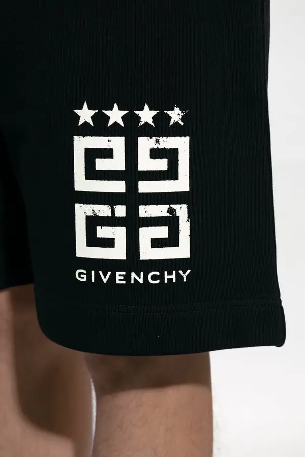 Givenchy Logo Printed Shorts - Black
