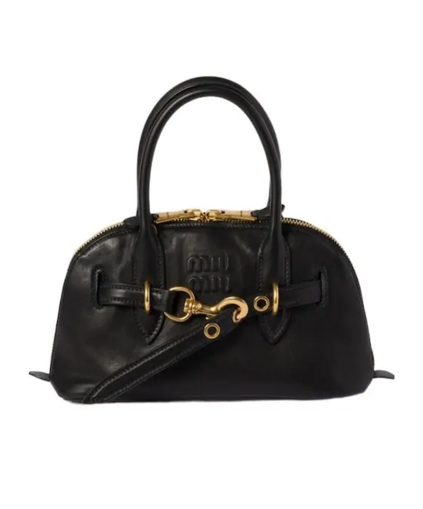 Miu Miu Nappa Leather Top-handle Bag - Black