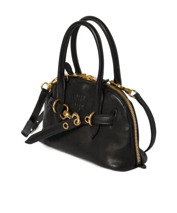 Miu Miu Nappa Leather Top-handle Bag - Black