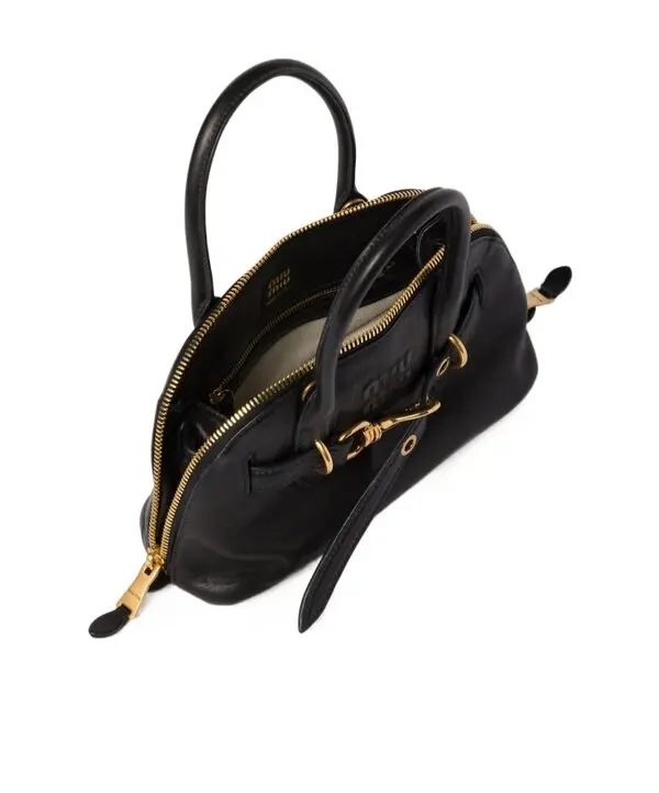 Miu Miu Nappa Leather Top-handle Bag - Black