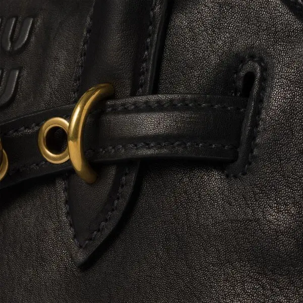 Miu Miu Nappa Leather Top-handle Bag - Black