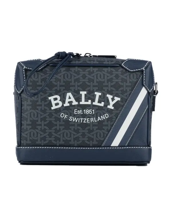 Bally Logo Zipper Shoulder Bag - Black