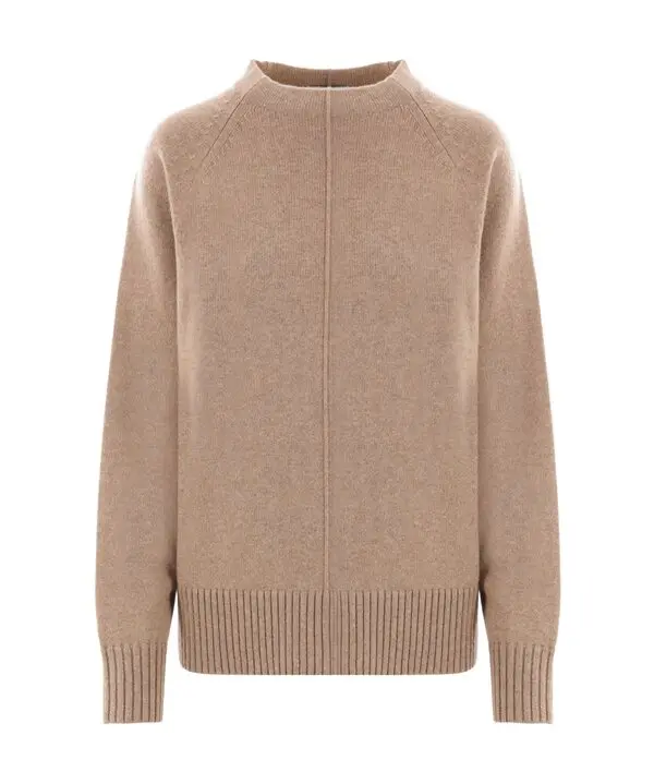 Max Mara Crewneck Long-sleeved Jumper - Hazelnut Brown