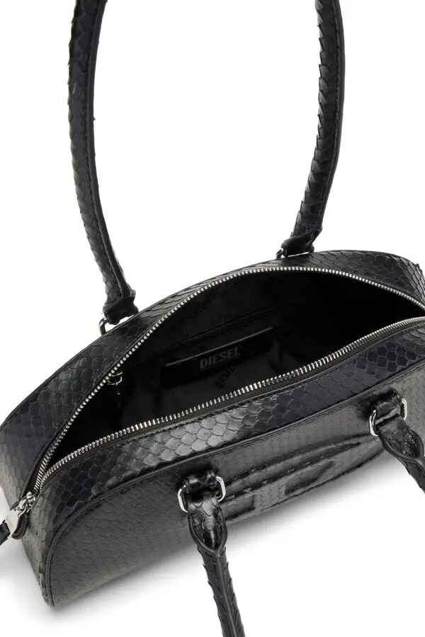 DIESEL® 1dr Dome Embossed Shoulder Bag - Black