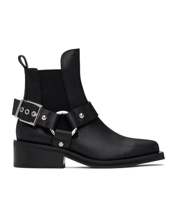 GANNI Low Cut Biker Chelsea Boots