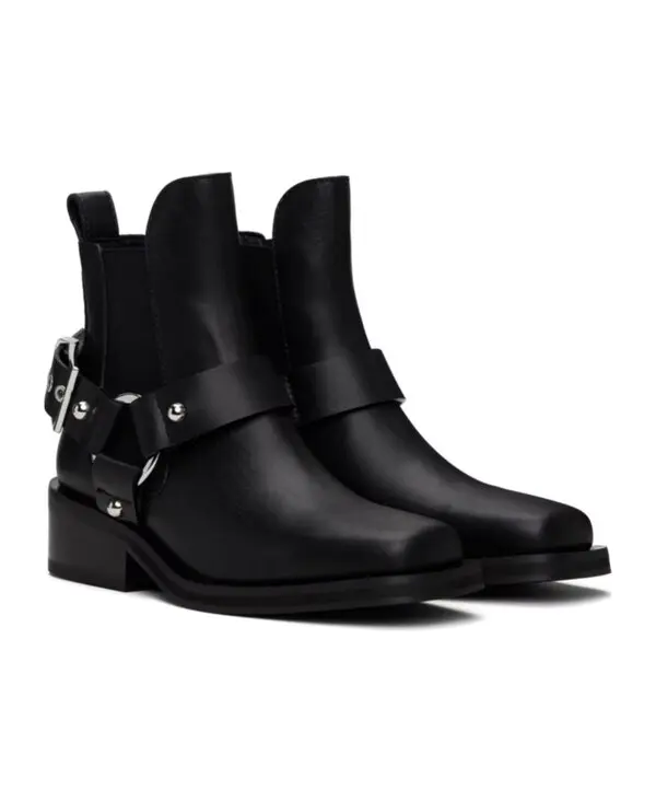 GANNI Low Cut Biker Chelsea Boots