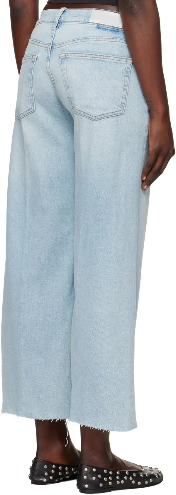 RE/DONE Stretch Mid Rise Wide Leg Crop Jeans