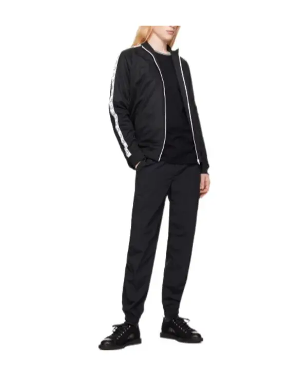 Fred Perry Logo Zipper Track Jacket - Black